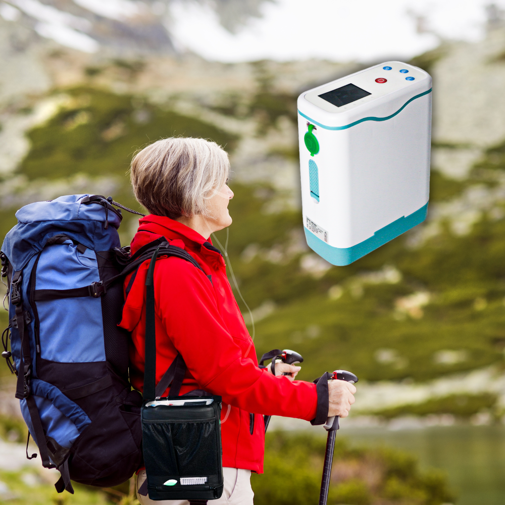 1-6L Portable Pulse Flow Oxygen Concentrator | 4.4 Hours Removable ...